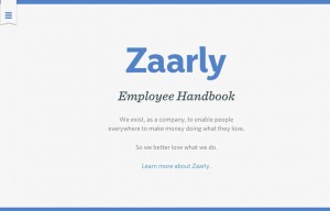 Zaarly Employee Handbook - Unmatched Style
