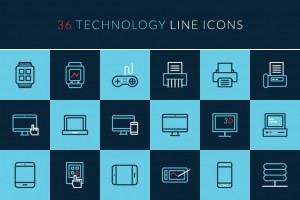 Free Download: Technology Line Icon Set - Unmatched Style